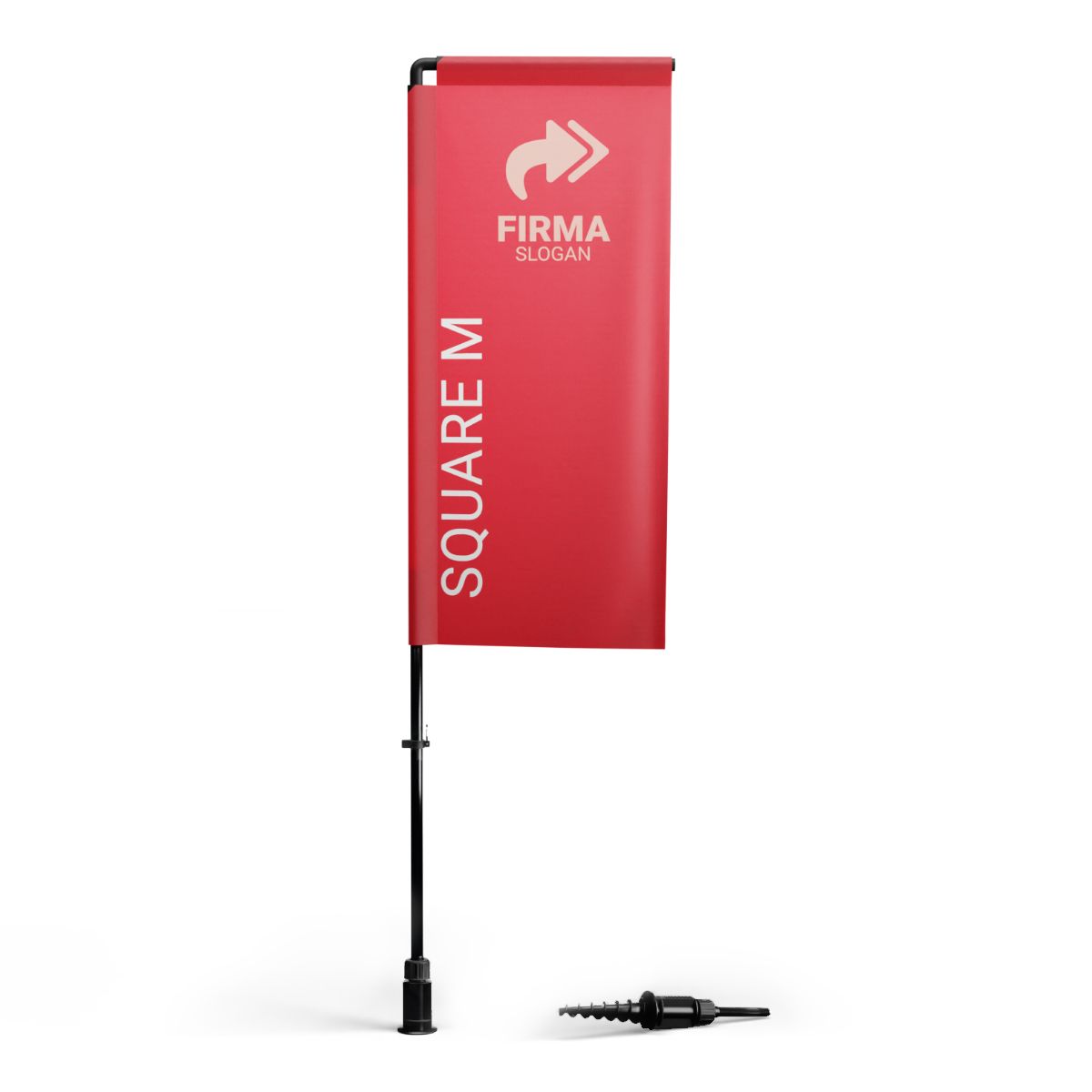 Beachflag Square (Square Flags) bedrucken ️ Jetzt gestalten