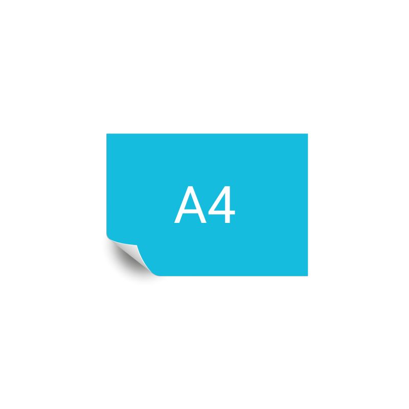 Aufkleber DIN A4 Größen selbst gestalten ️ Made in Germany