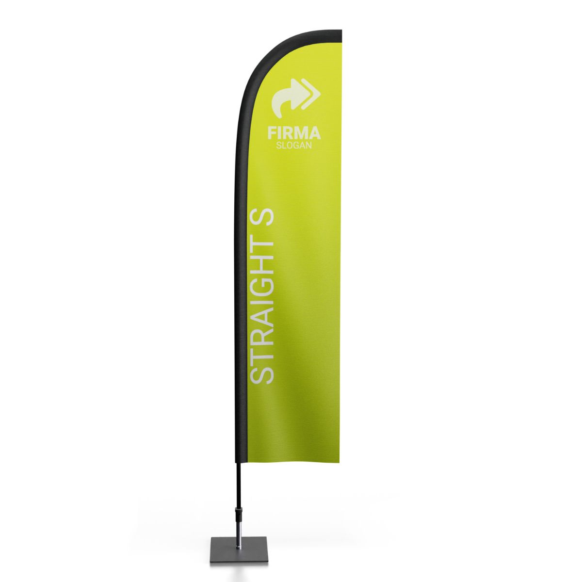 Beachflag Straight mit Bodenplatte bedrucken ️ Jetzt gestalten